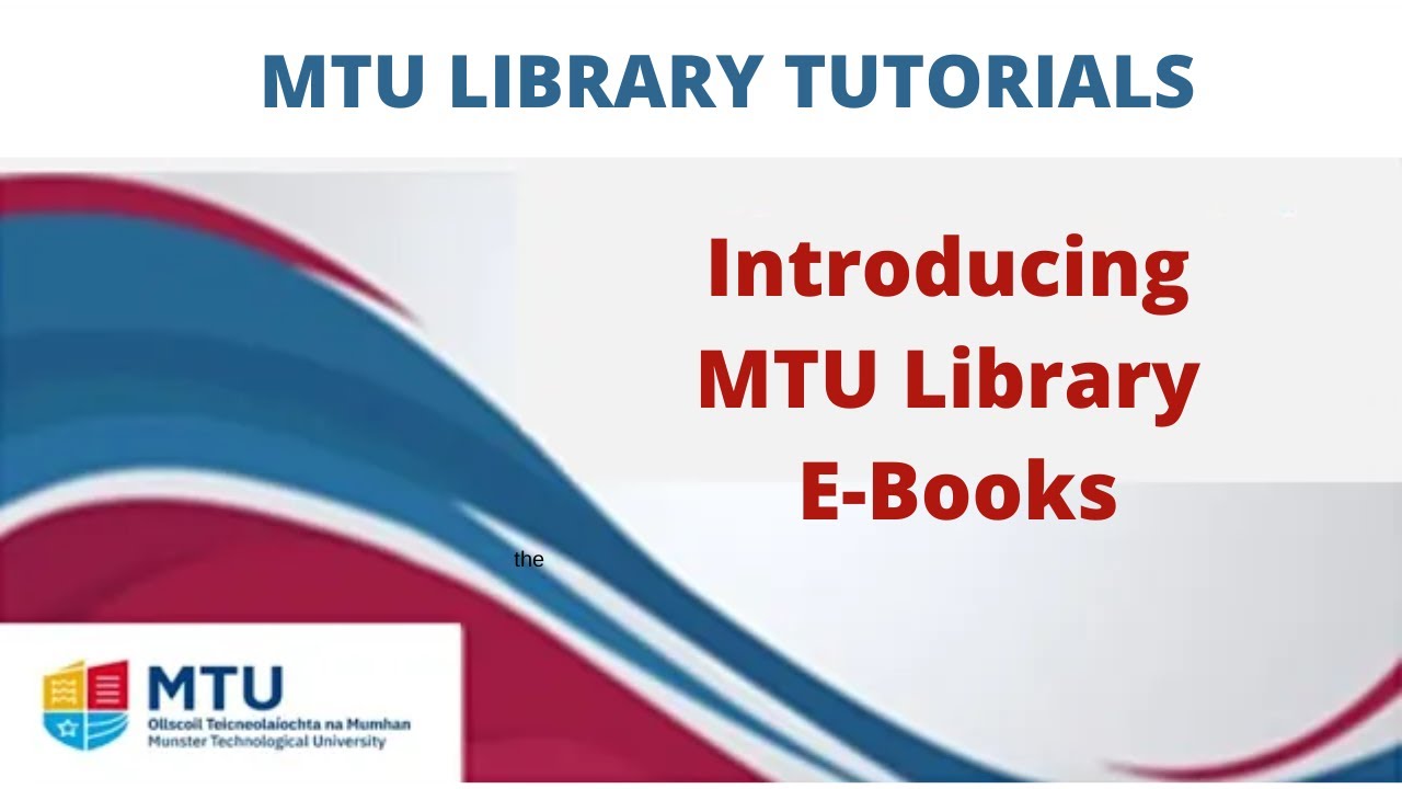 Introducing MTU e-Books - YouTube