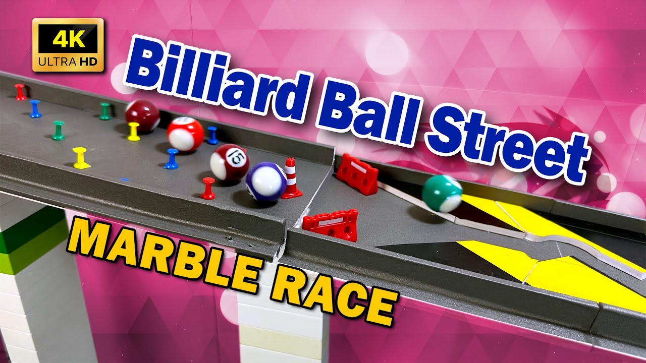 Marble Race #9 - Marble Race Billiard Ball Street - Kaka's Marbles ...