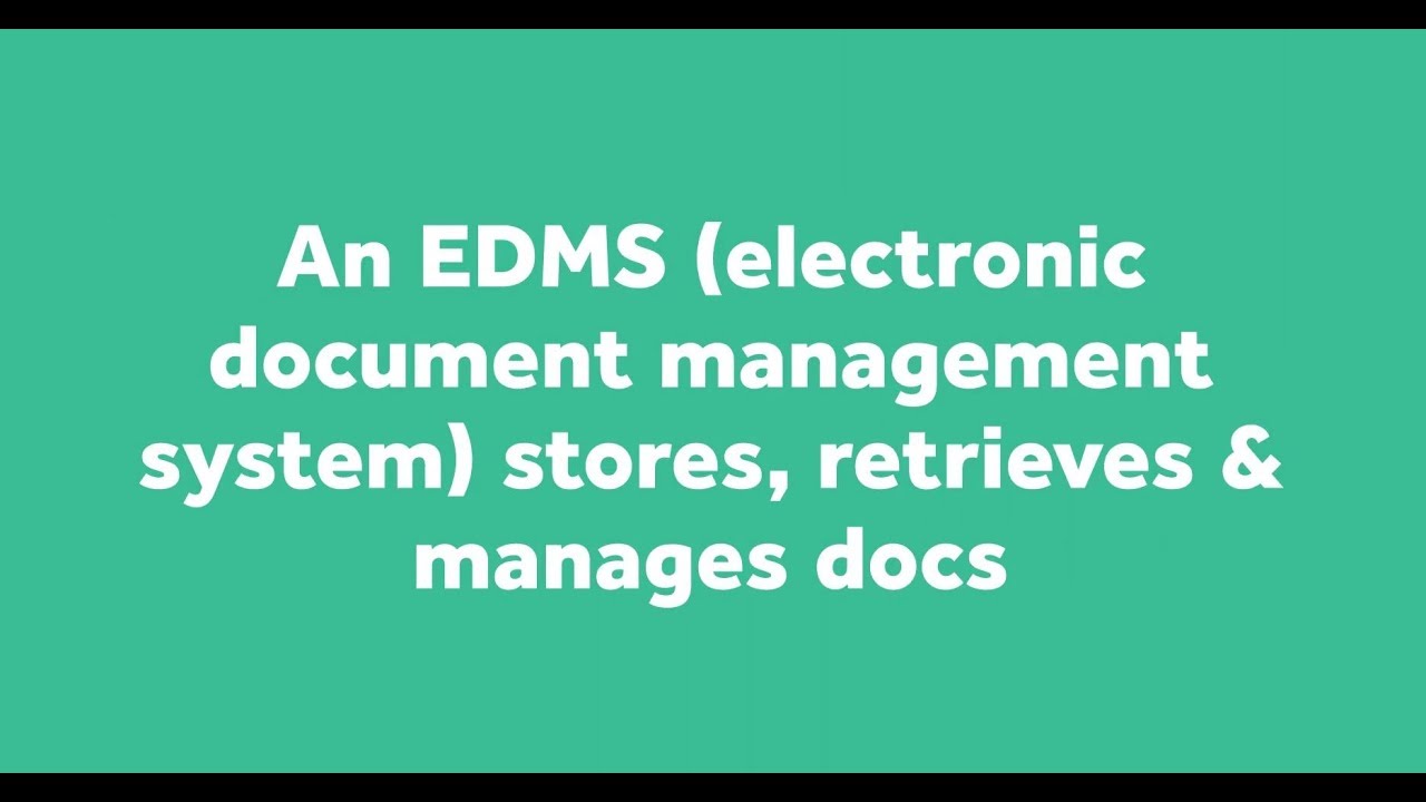 What is an EDMS? [Explainer] - YouTube
