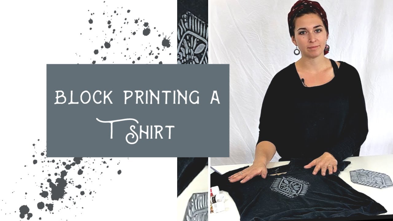 Block Printing on a T Shirt - YouTube