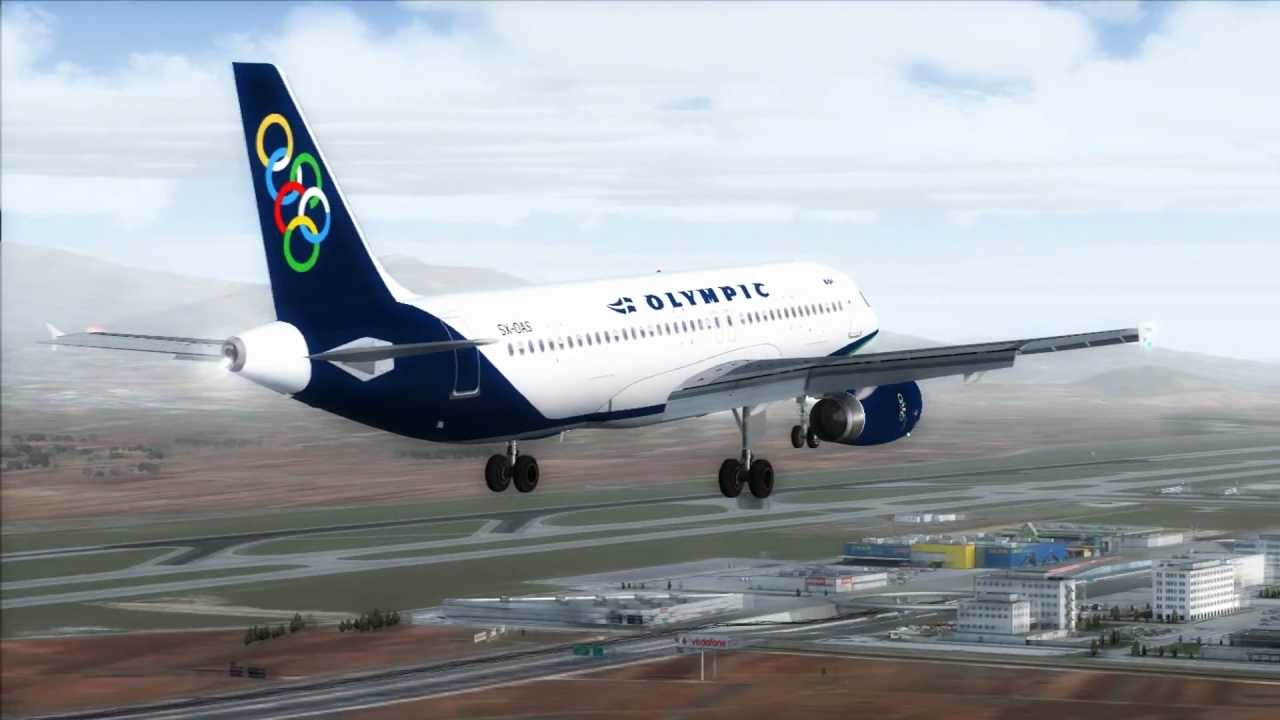 Olympic Air A320-232 Landing in Athens (fs9) - YouTube