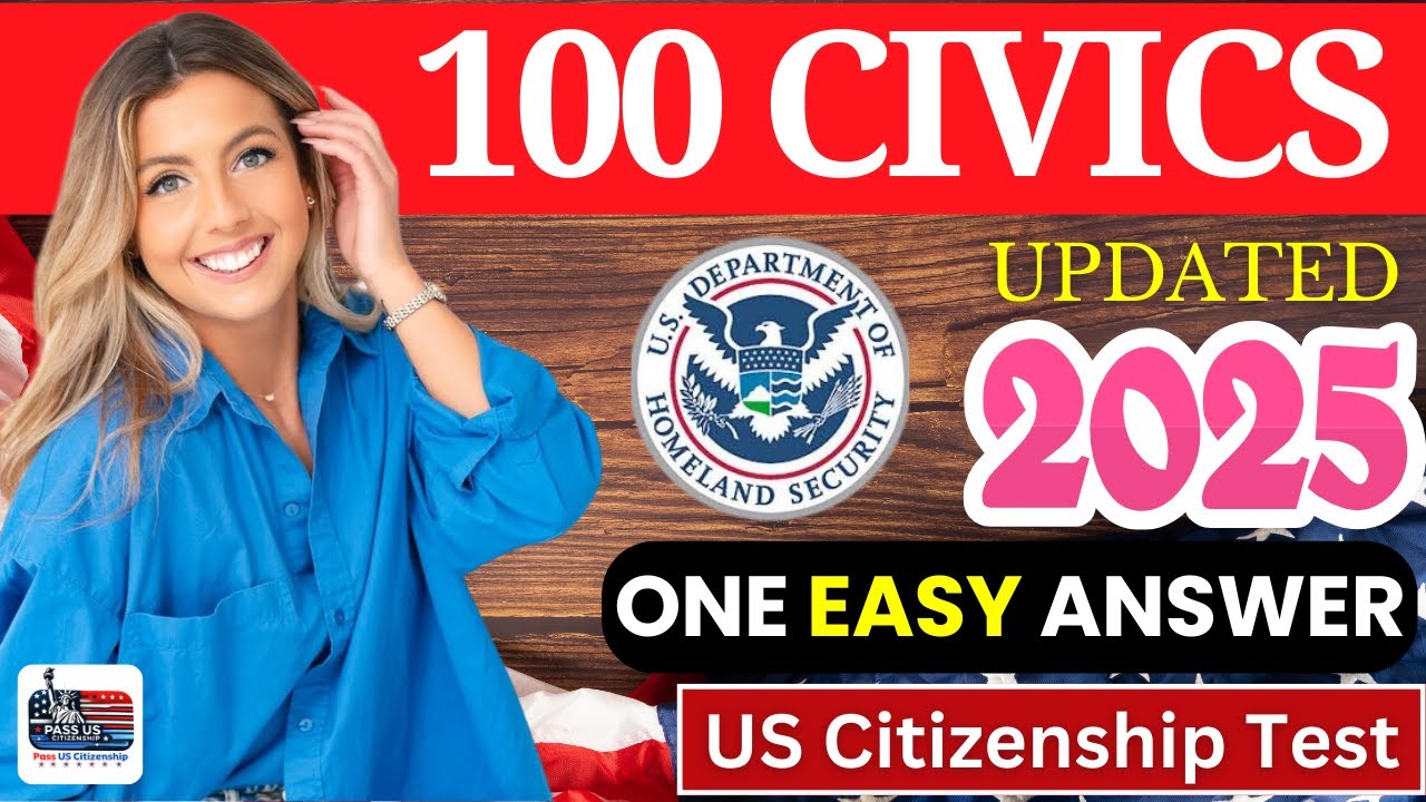 NEW U.S. Citizenship Test 2025, USCIS 100 Civics Test Questions and ...