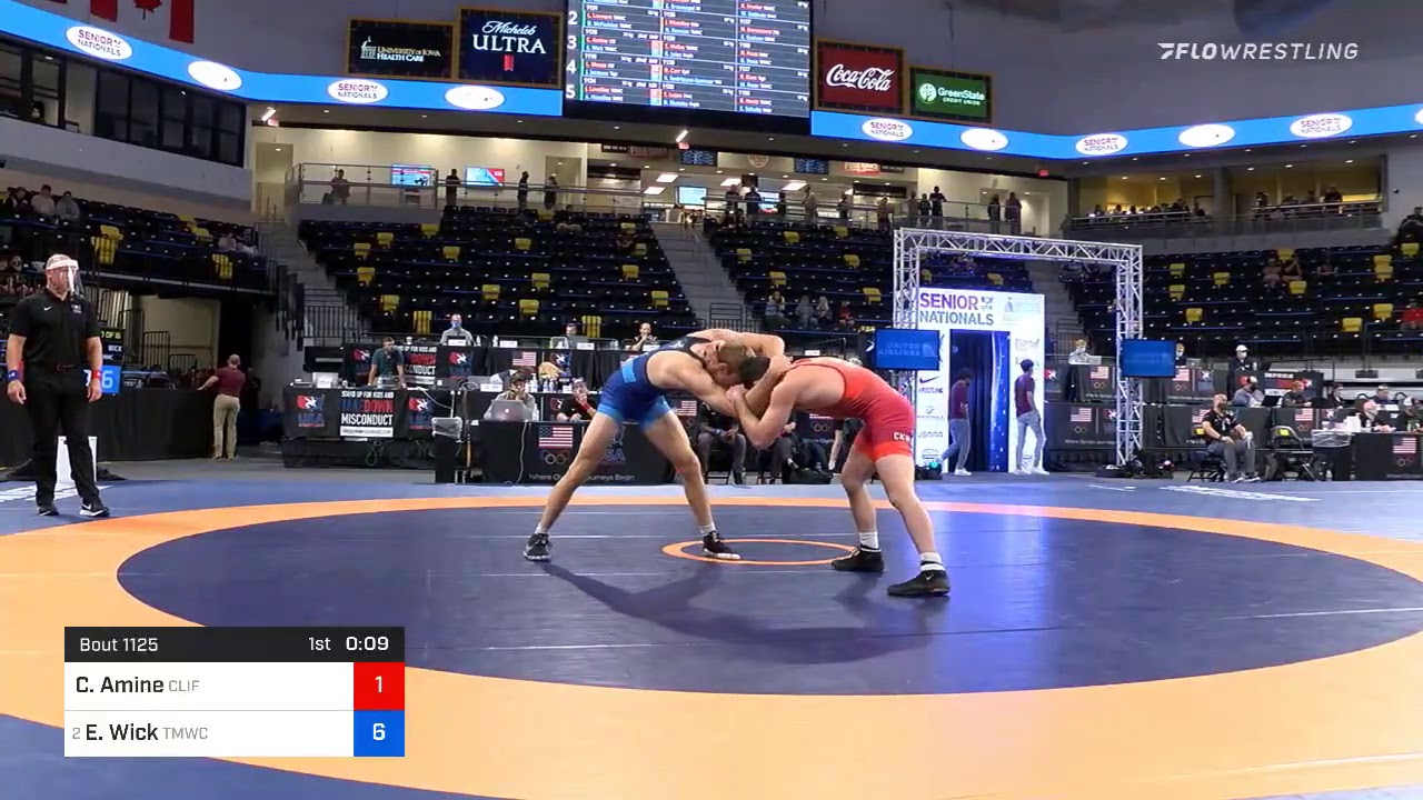 74 Kg Prelims Cameron Amine Cliff Keen Wrestling Club Vs Evan Wick ...