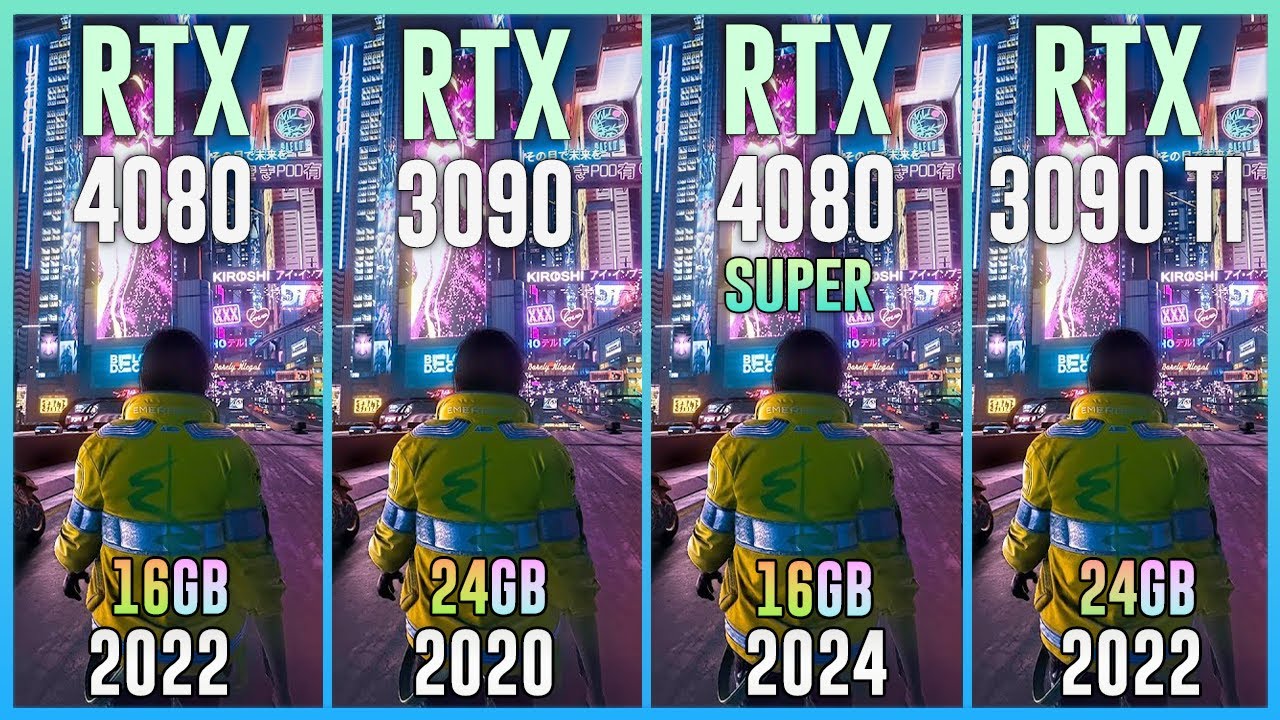 RTX 4080 vs RTX 3090 vs RTX 4080 SUPER vs RTX 3090 TI - Test in 20 ...