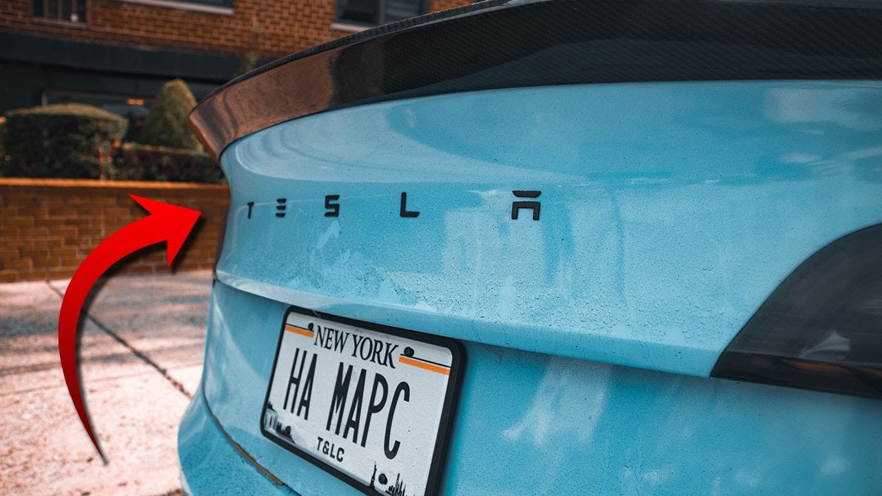 Installing Tesla Letters on my Model 3 2020 - YouTube