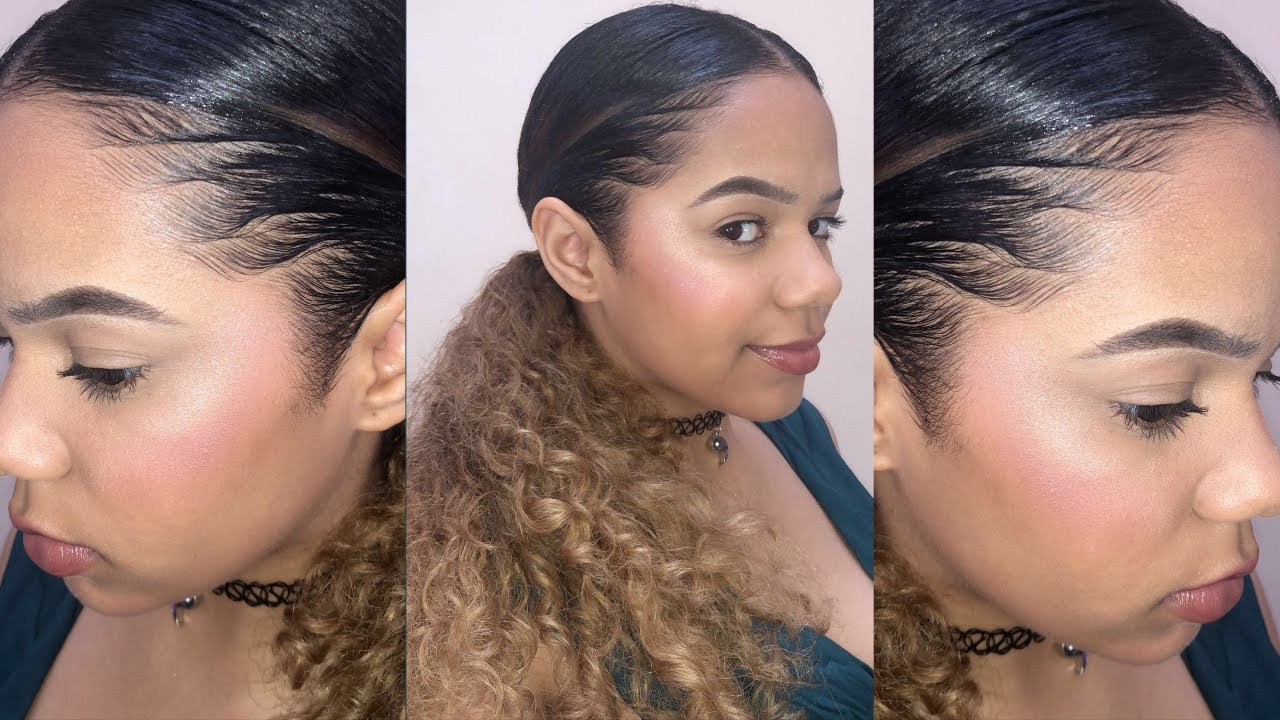 HOW TO DO SLEEK PONYTAIL WITH EDGES TUTORIAL | Tawana - YouTube