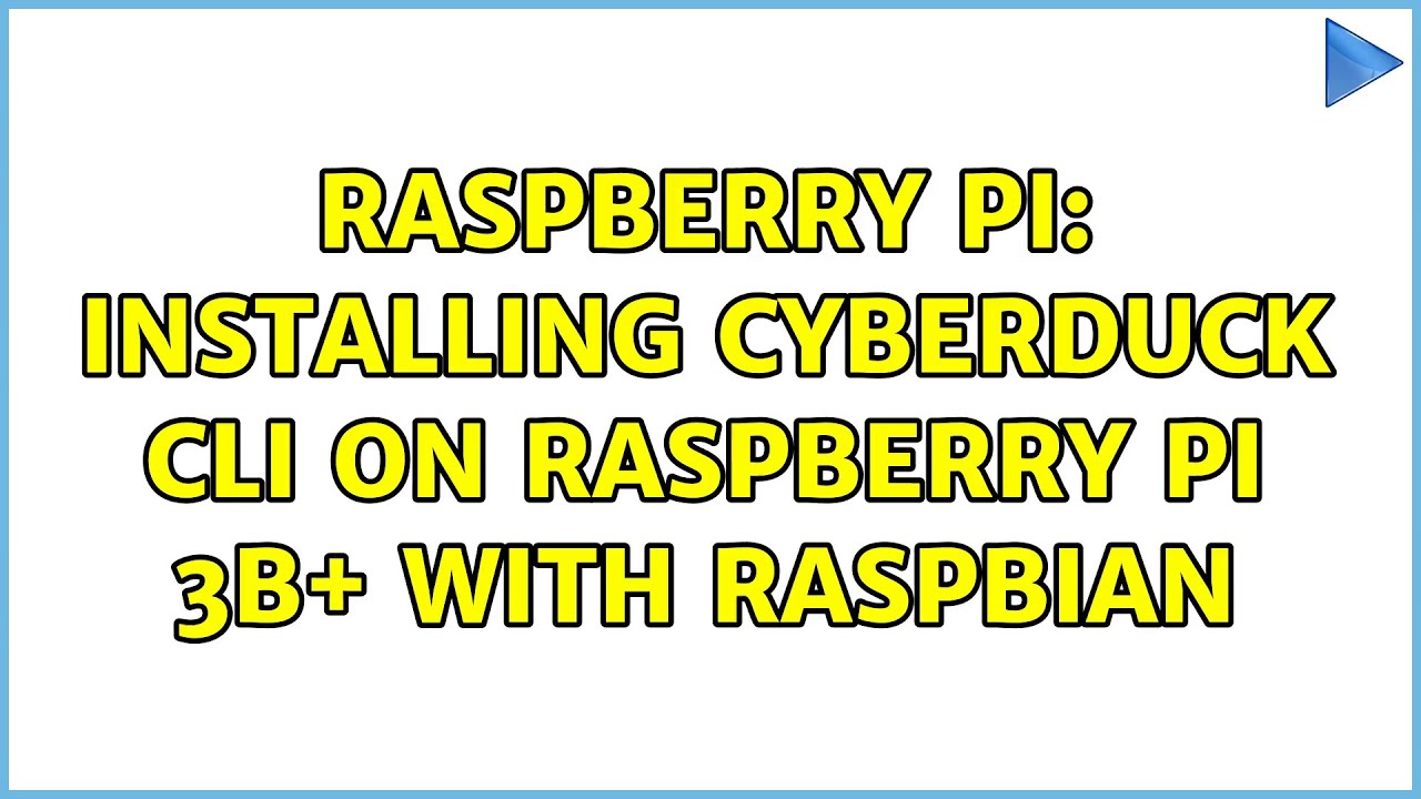 Raspberry Pi: Installing Cyberduck CLI on Raspberry Pi 3b+ with ...