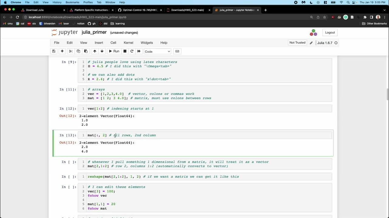 Julia Intro (CMU 16-745) - YouTube
