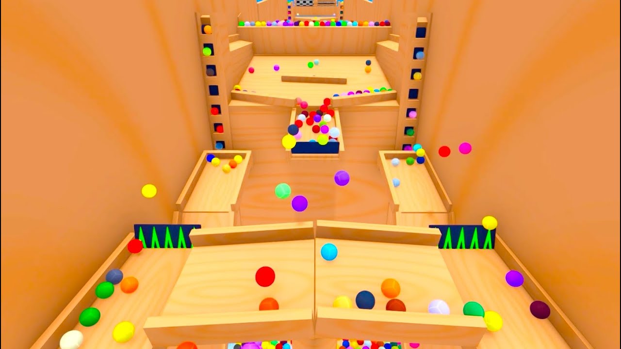 Marble Run Race ASMR obstacle course 1000 marble♪3D Marble World # ...