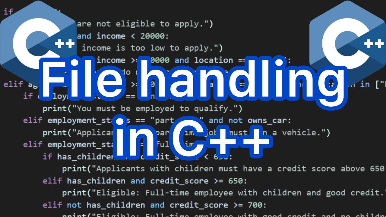 File handling in CPP - YouTube