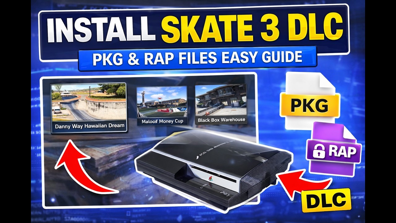 How to Install Skate 3 DLC on PS3 With PKG and RAP Files Easy Tutorial ...
