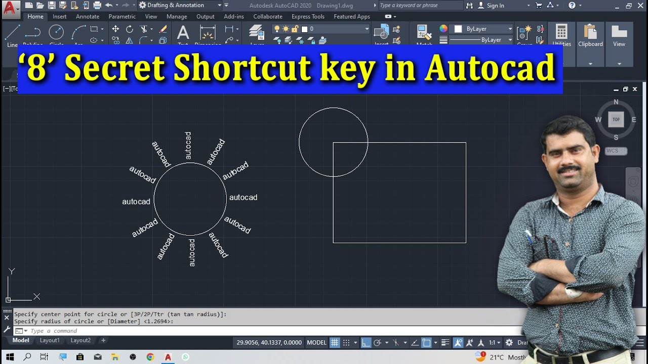 8 Shortcut keys & tricks in autocad /how to work fast in autocad # ...