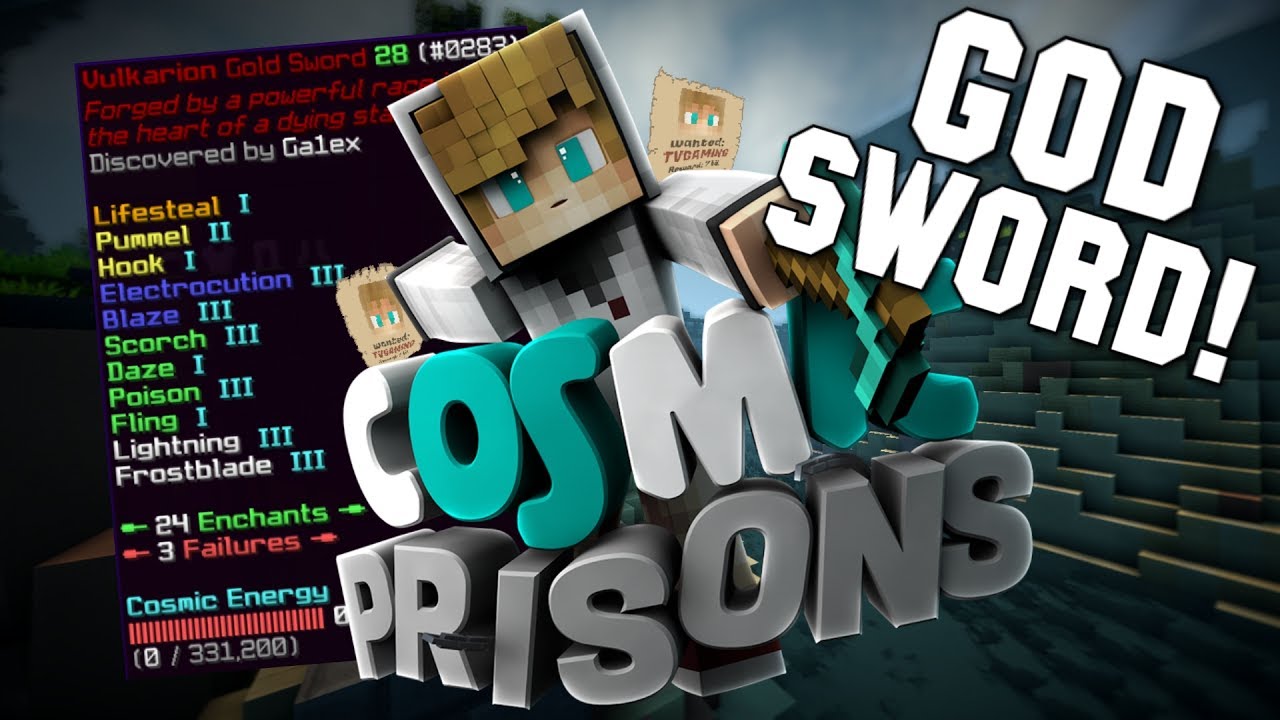 "OUR FIRST GOD KILL! + LEVEL 50!" Minecraft COSMIC PRISONS (Valron ...