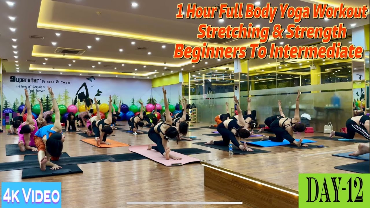 DAY-12 1 Hour Full Body Yoga Workout Stretching & Strength | Master Ranjeet Singh Bhatia | - YouTube