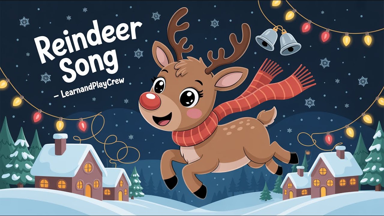 🦌🎄 The Reindeer Song – Jingle Through the Snow | Christmas Songs for ...