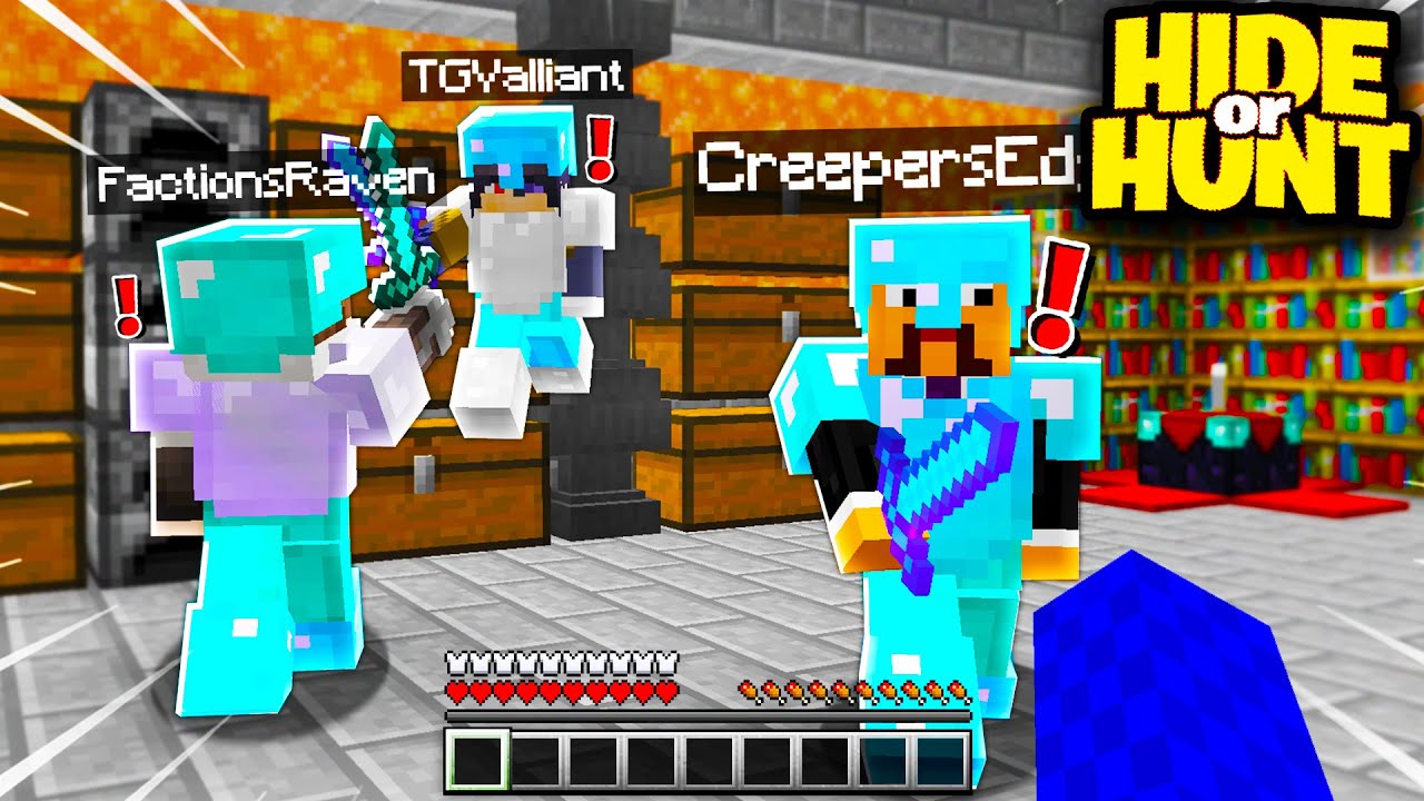 being AMBUSHED by ENEMIES in our Secret Minecraft Base! (Hide Or Hunt ...