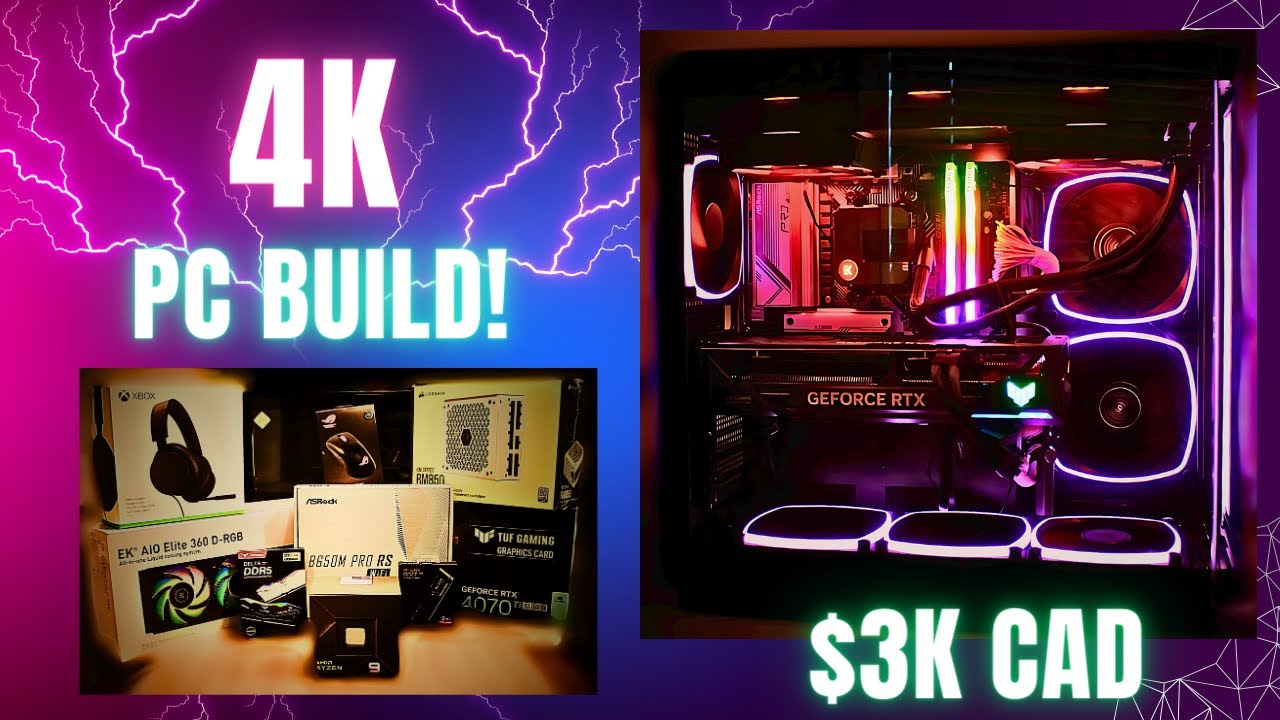 MY NEW 4070 TI SUPER 4K GAMING PC! ($3K CAD) - YouTube