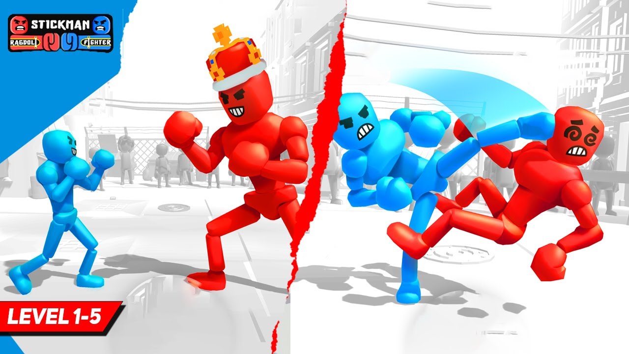 Stickman Ragdoll Fighter Android Gameplay | Level 1-5 - YouTube
