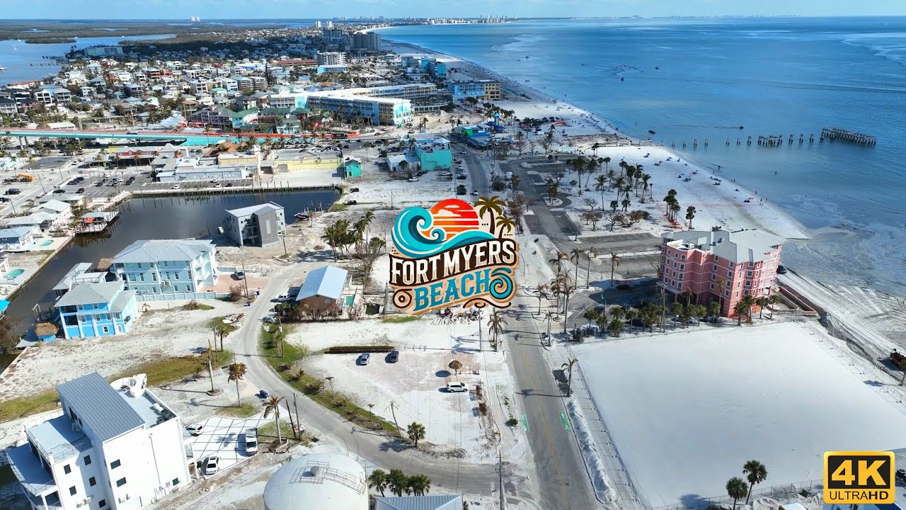 Fort Myers Beach Today Live Cam Aerial Footage 4K HD 10/24 - YouTube