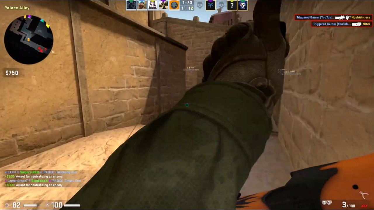 Counter Strike Global Offensive | T Side P90 Rush | Competative Mirage ...
