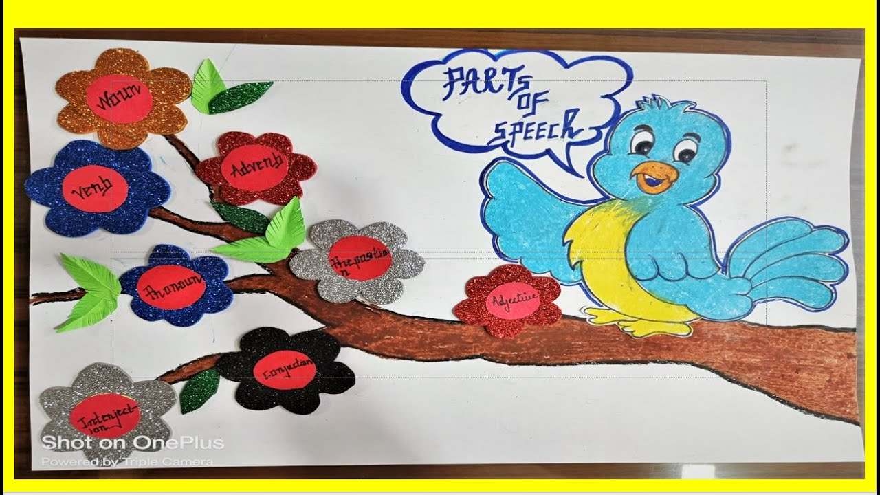 Parts Of Speech Project How To Make Part Of Speech Chart TLM For Primary School YouTube Parts Of Speech Project How To Make Part Of Speech Chart TLM For Primary School YouTube