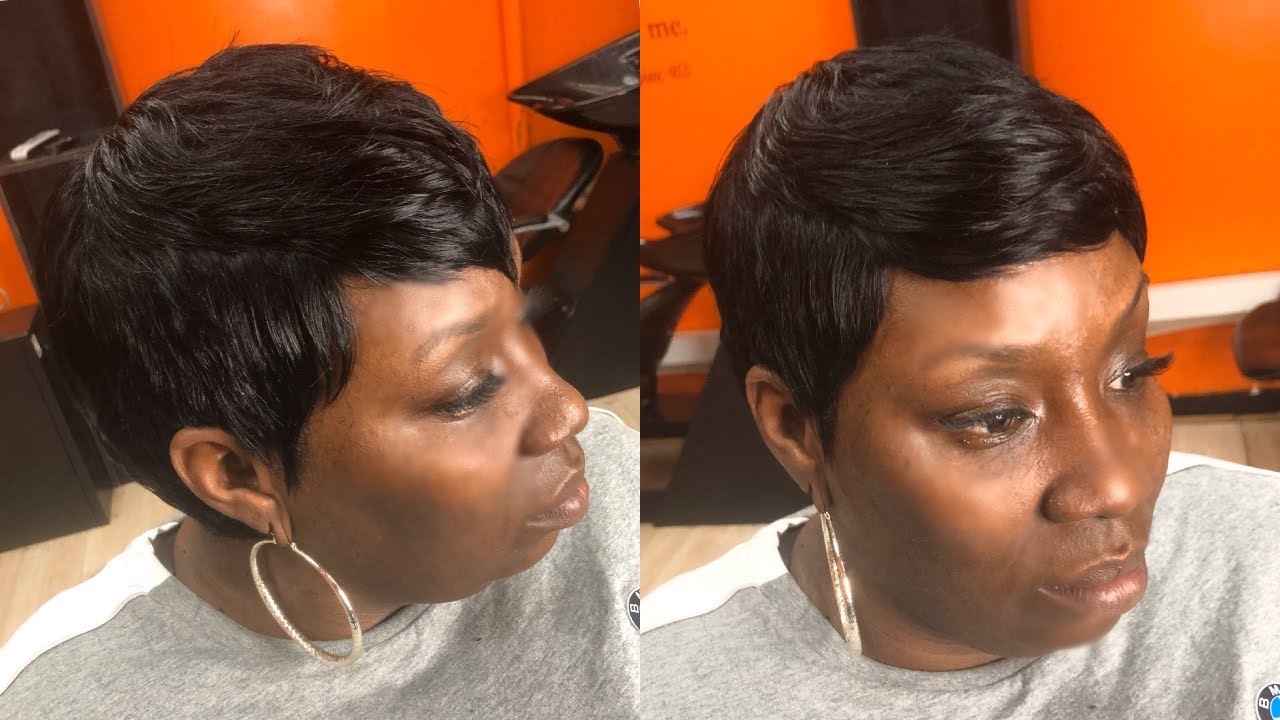 DIY PIXIE CUT QUICKWEAVE UNDER $12.99 NO HEAT USED | Trending Affordable Spring Hair 2020 - YouTube