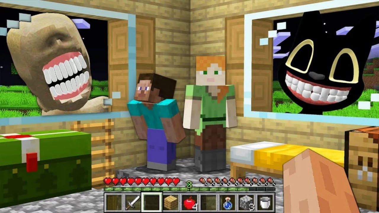 I Found Scary The Hush Creature and Black Demon In Minecraft ...