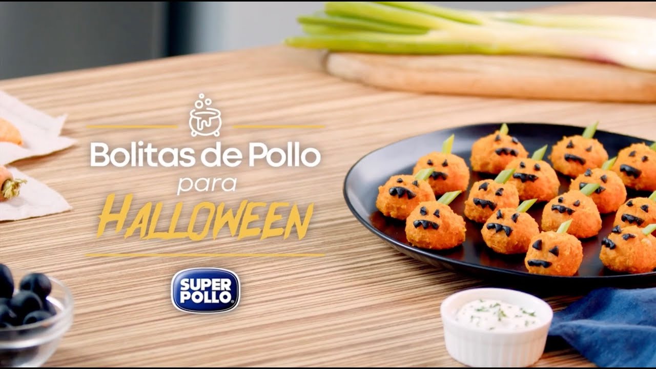 Bolitas de pollo para Halloween ¡Sustos que dan gusto! - YouTube