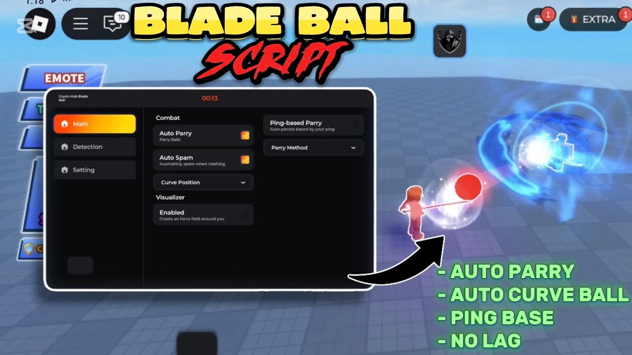 Blade Ball Script | AUTO PARRY | OP AUTO SPAM | AUTO CURVE BALL | PING ...