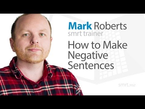 How to Make Negative Sentences