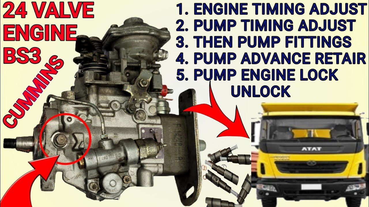 Tata Cummins 24 Volve Rotary Pump Timing, Engine Timing, Pump Advance ...