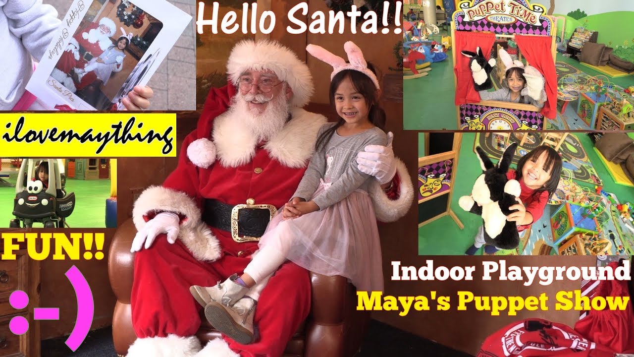 Meeting Santa Claus in Person. Santa Claus' Playhouse! Christmas ...