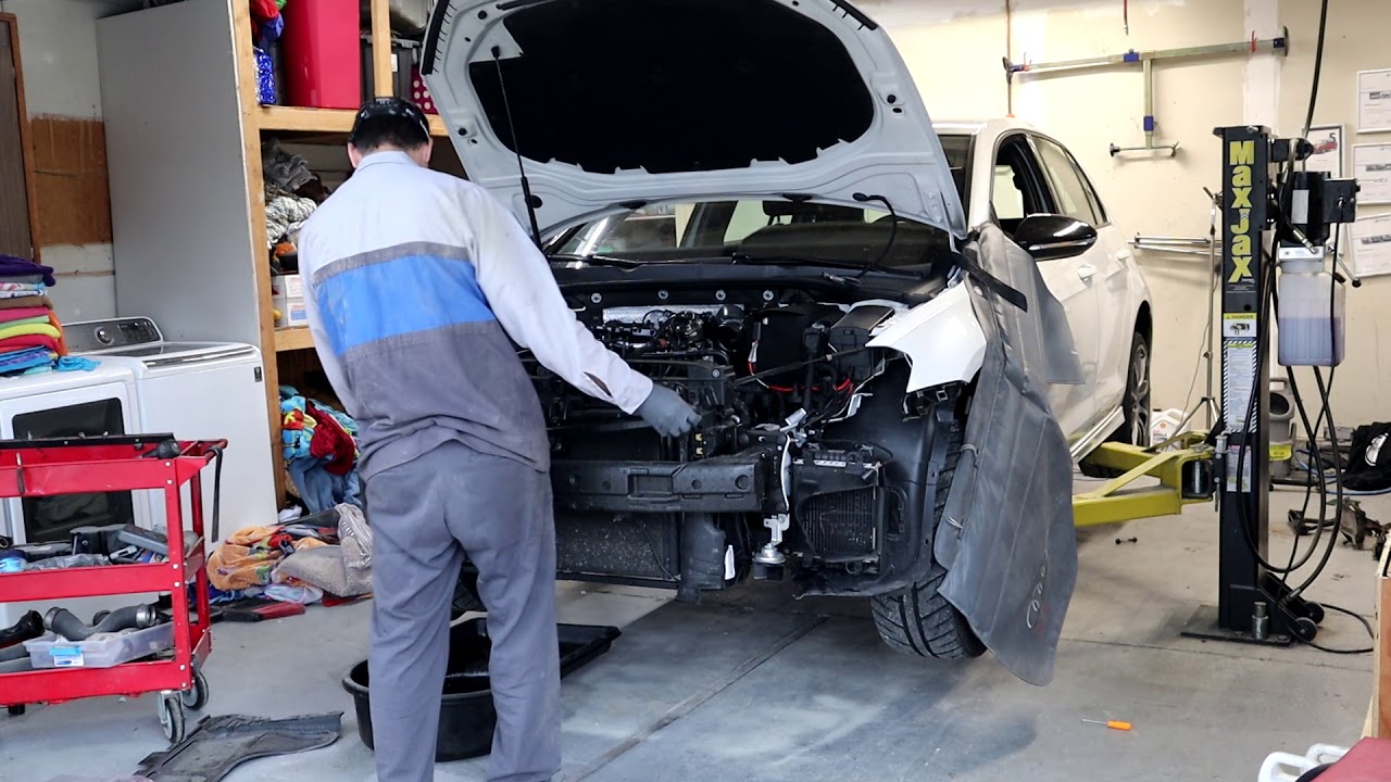 Golf R engine replacement part 1 - YouTube