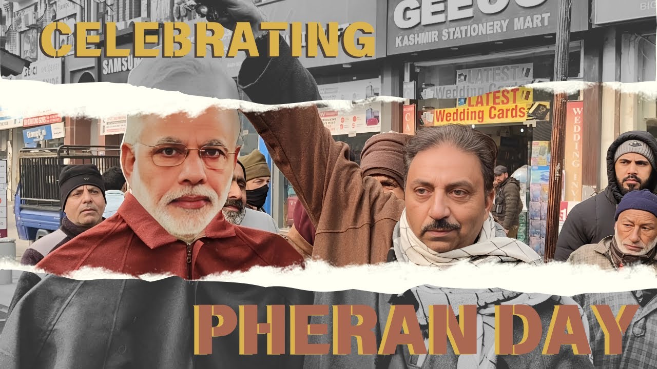 Man drapes a pheran over life-size cutout of Prime Minister Narendra ...