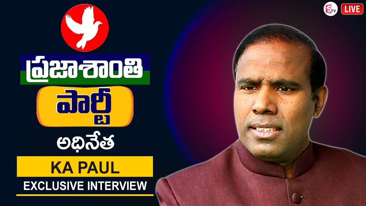 KA Paul LIVE Interview | Praja Shanthi Party Chief KA Paul Exclusive ...