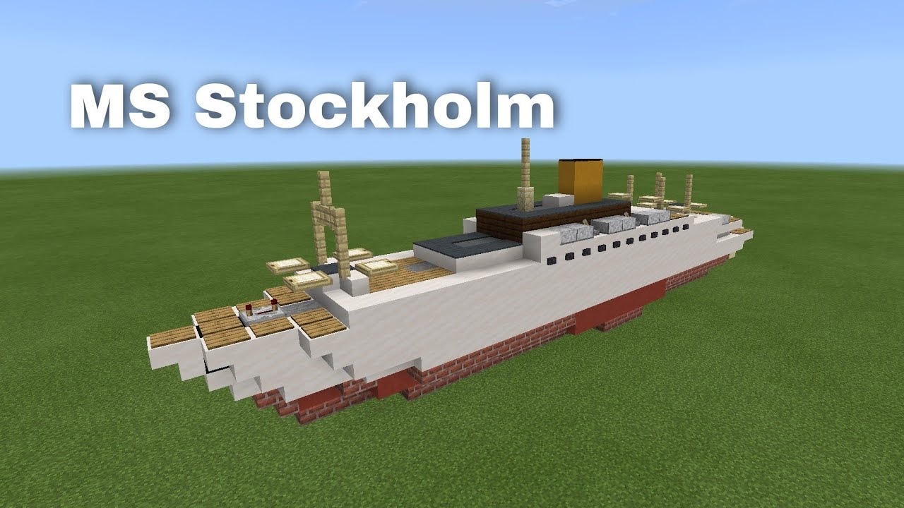 MS Stockholm (Ocean Liner) | Minecraft Tutorial | 1:5 Scale - YouTube