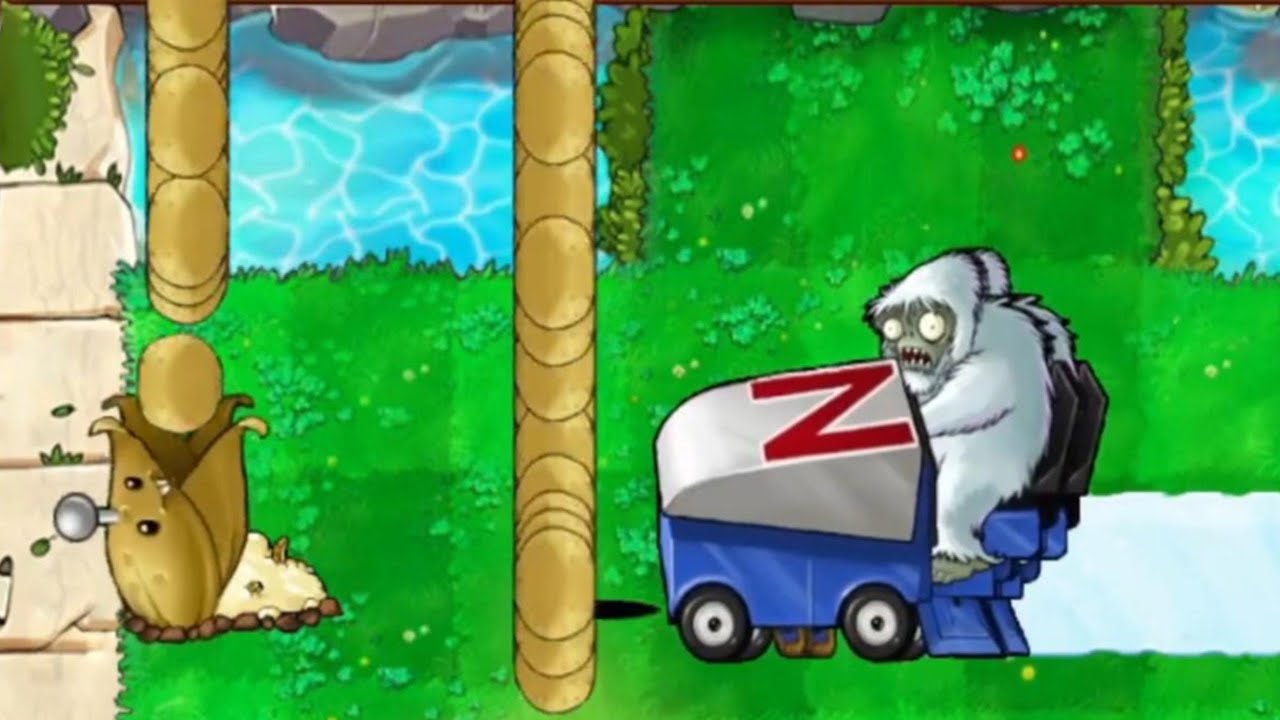 Plant attack speed increased by 1000 times VS 100 ice cars and snow ...