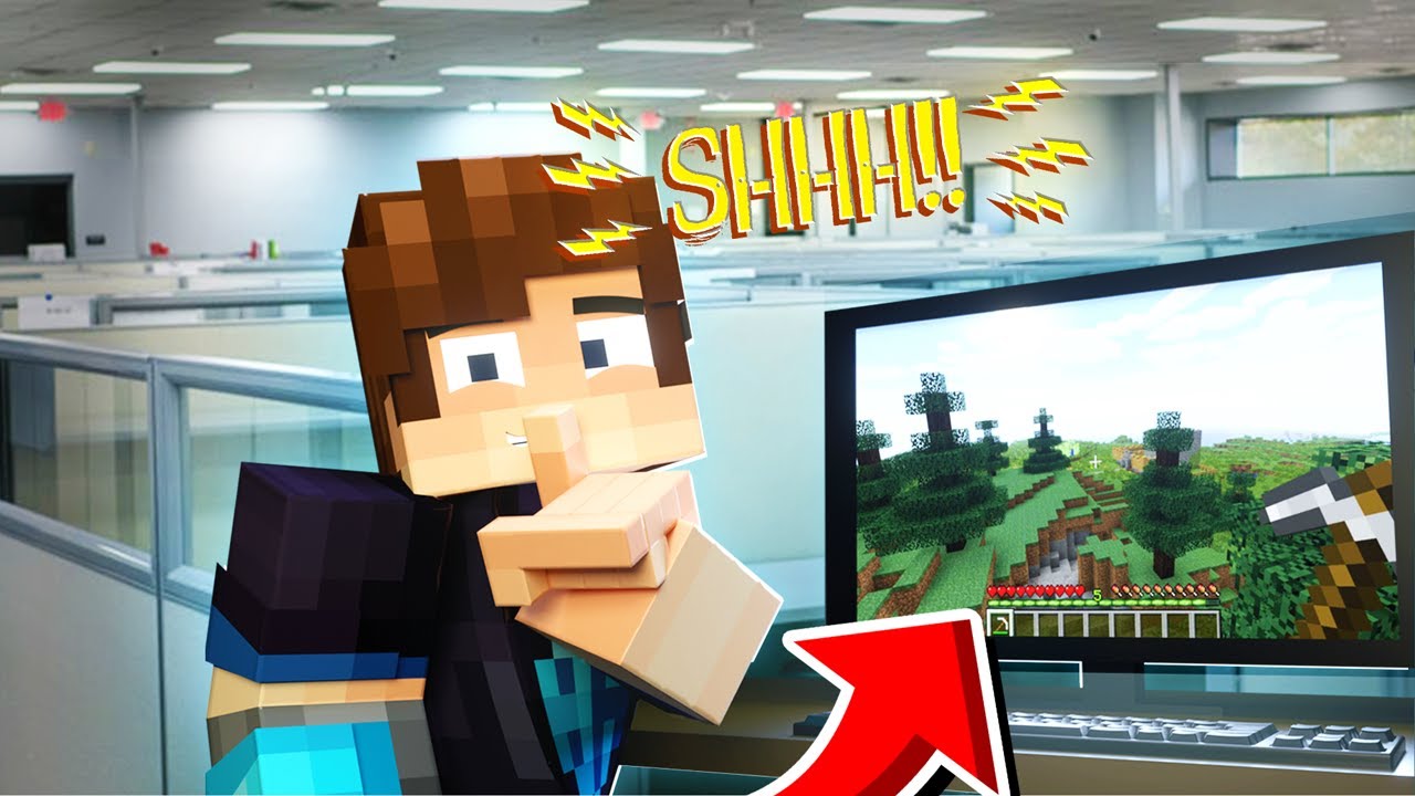 I BEAT Minecraft at Work and Had My BOSS Upload this Video! - YouTube