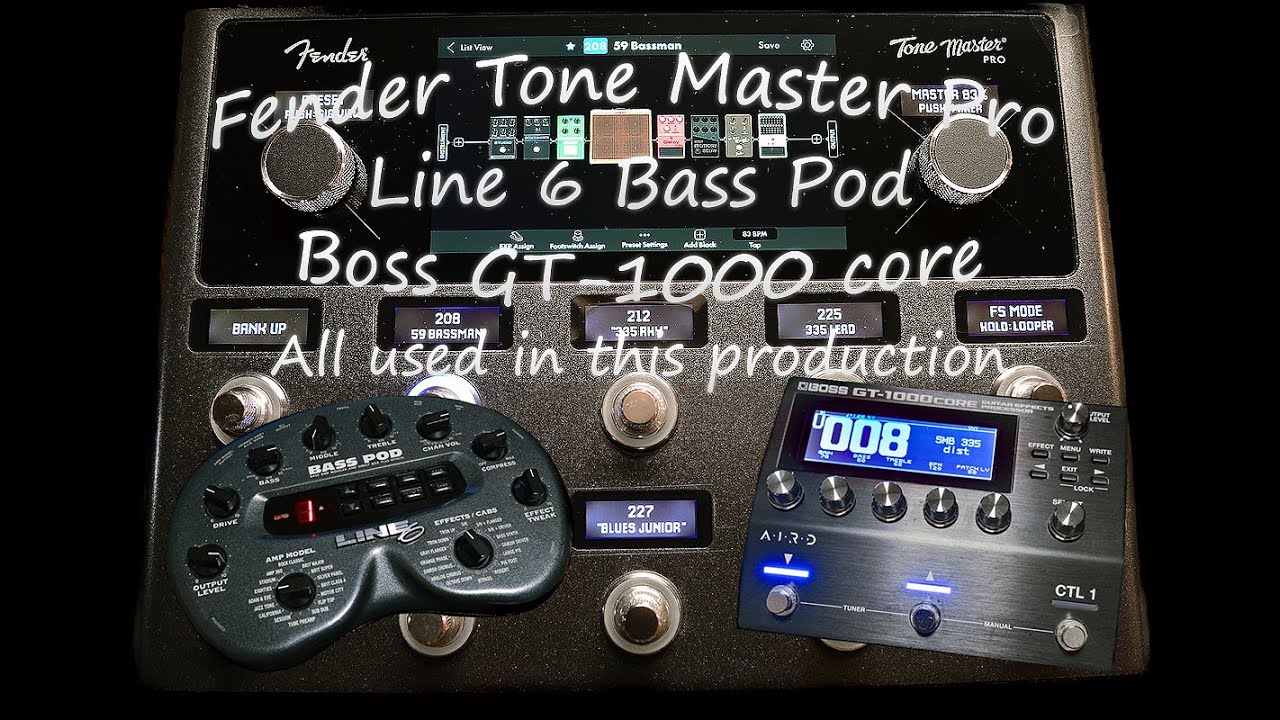 Tone Master Pro-Line 6 Bass Pod-Boss GT-1000 Core - YouTube