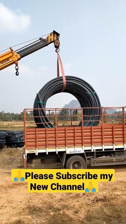 Hydra HDPE Pipes unloading@Glady Denny Videos - YouTube