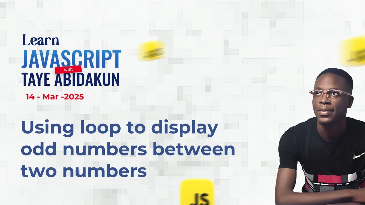 Javascript Loop To Display Odd Numbers Youtube