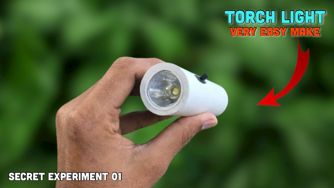 DIY Torch Light: How to Make Your Own Portable Flashlight || Day 16 ...