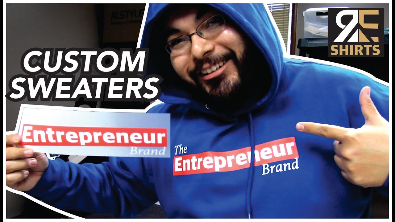 How to Make CUSTOM SWEATERS with Heat Transfers - YouTube
