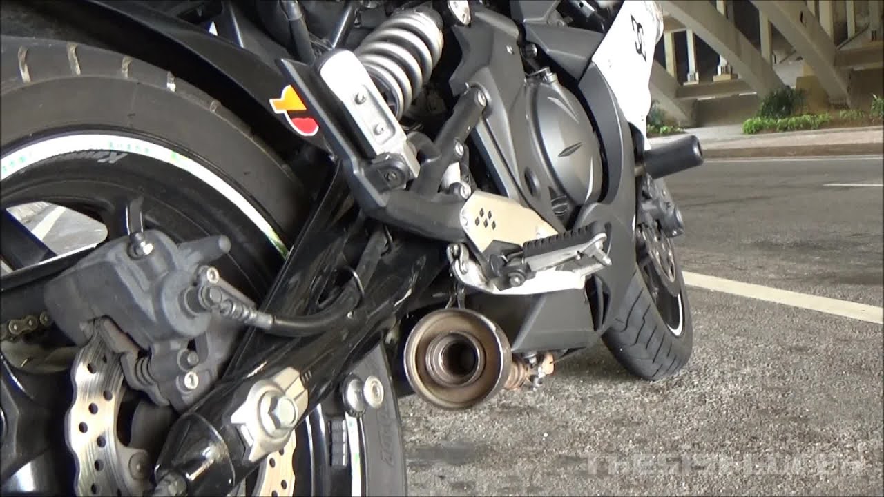 Kawasaki Ninja 650R | ER-6f custom GP style exhaust - YouTube