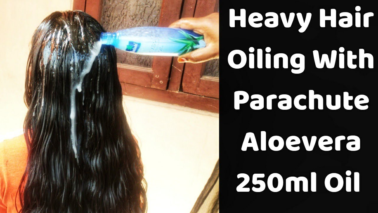 Heavy hair oiling with Parachute Aloevera Hair Oil 250ml | Champi ...
