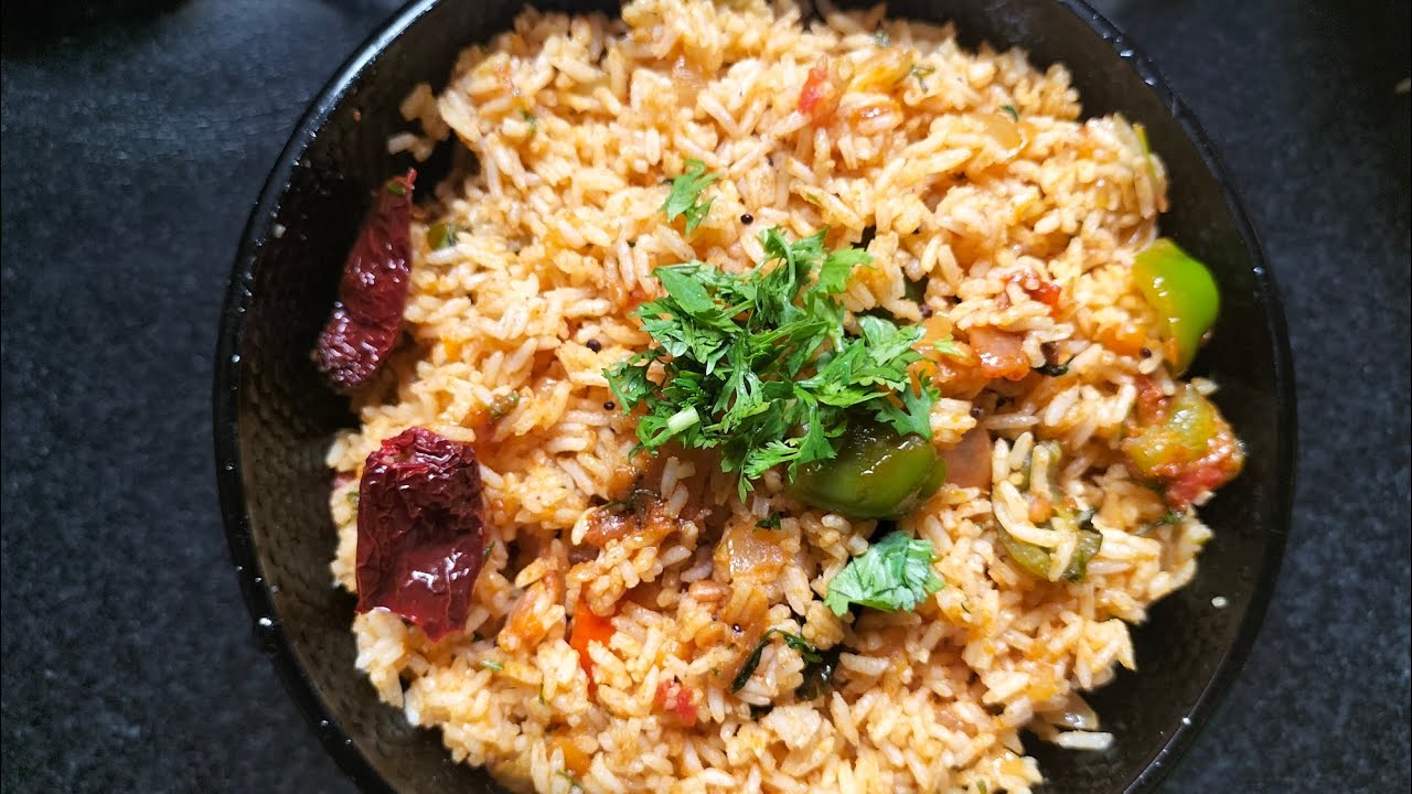 Capsicum Bath | Capsicum Rice | Rice Recipe | Breakfast Recipe - YouTube