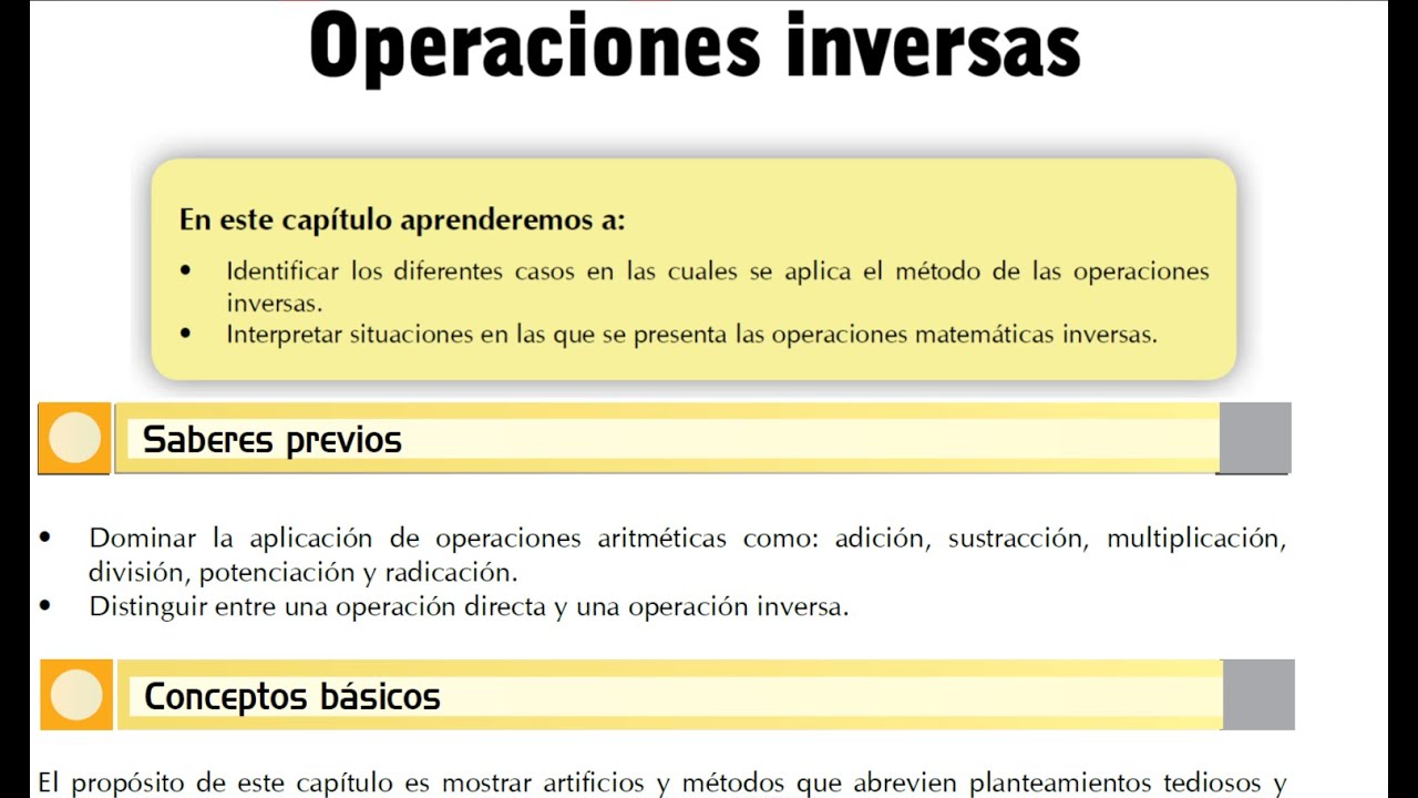 Semana 3:Operaciones Inversas/3ro Secundaria(Raz. Matemático) - YouTube