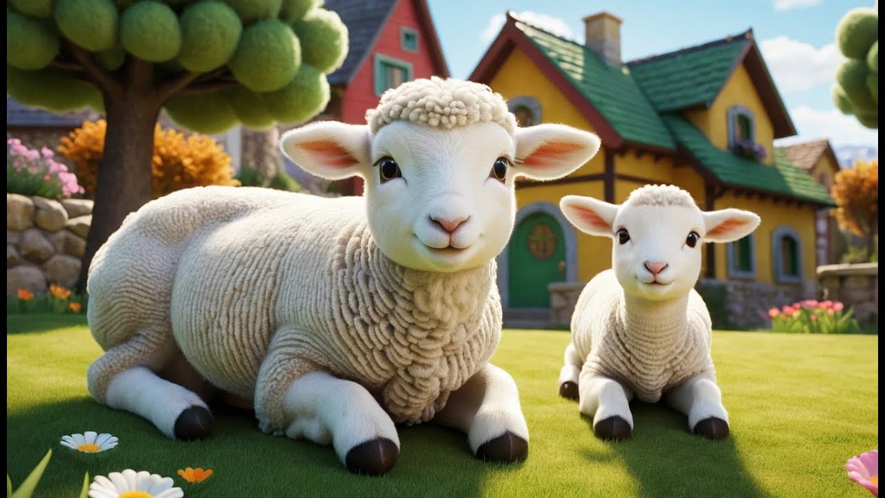 Lambs in Fields Play Hide and Seek | Charming Nursery Rhyme for ...