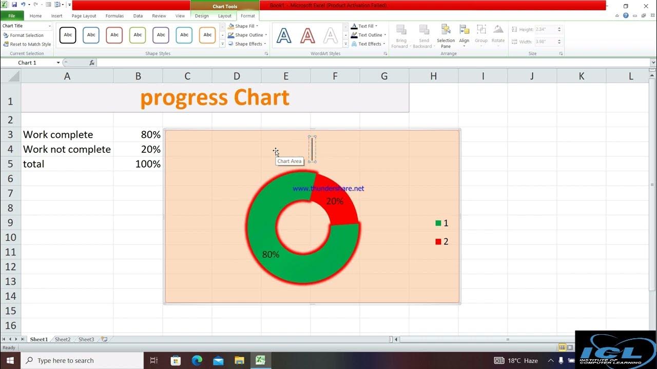 Progress Circle Chart in Excel - The mistakes to avoid in your Excel progress report - YouTube
