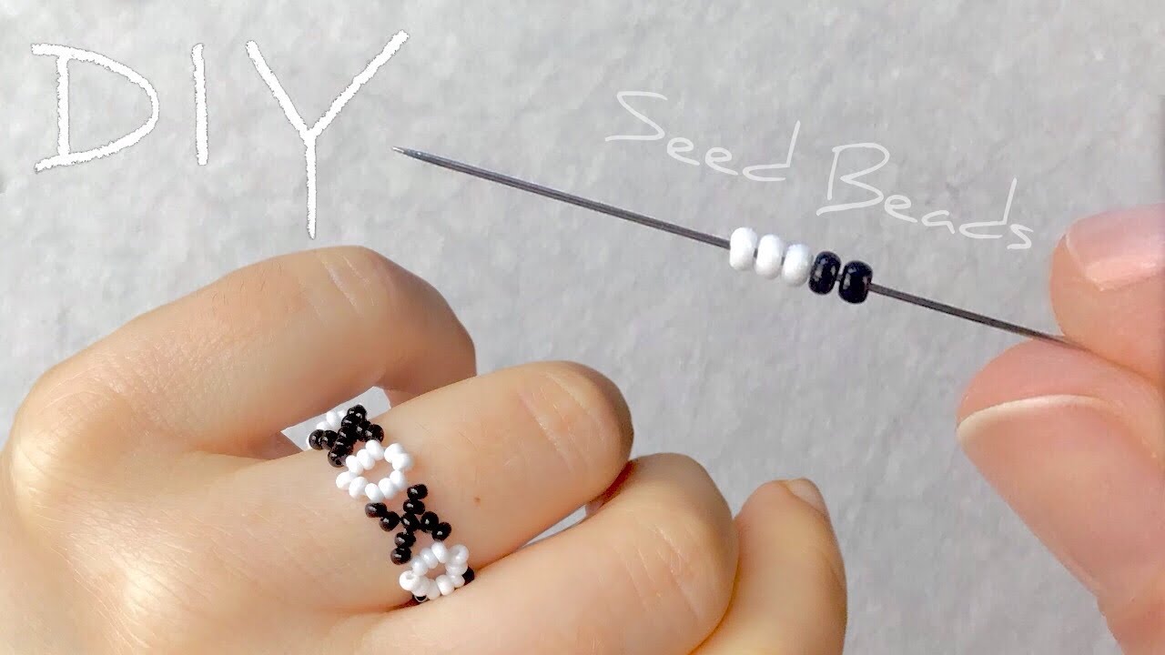 Xoxo beaded ring tutorial: How to make Xoxo ring with seed beads - YouTube
